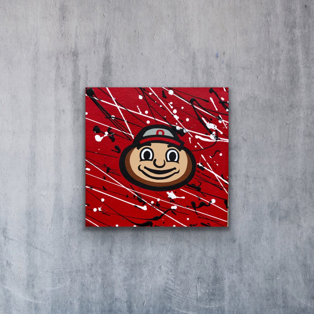 Ohio State Buckeyes Brutus Original Splatter Painting - Etsy