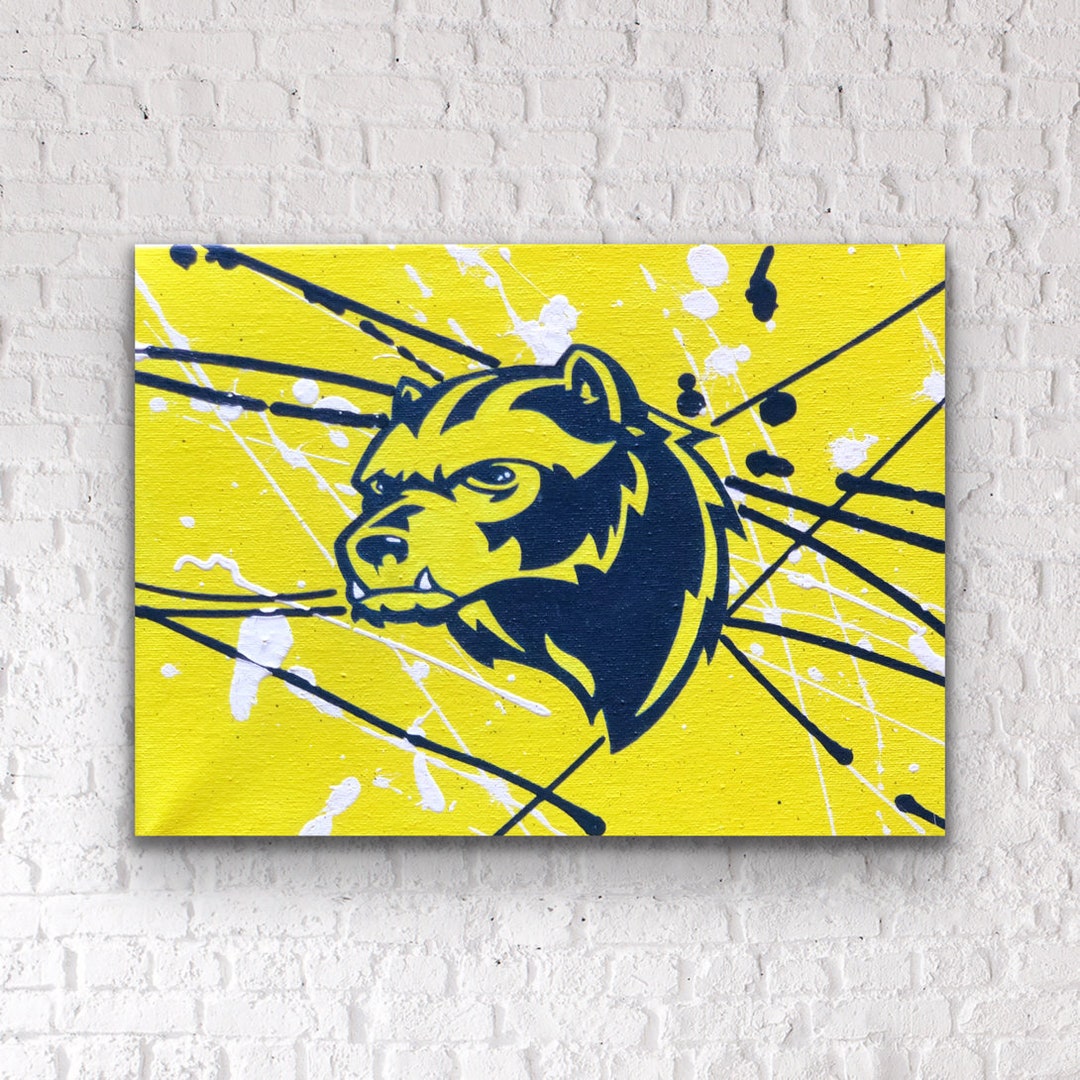 Michigan Wolverine Football Wall Decor, College Dorm Decor, College ...