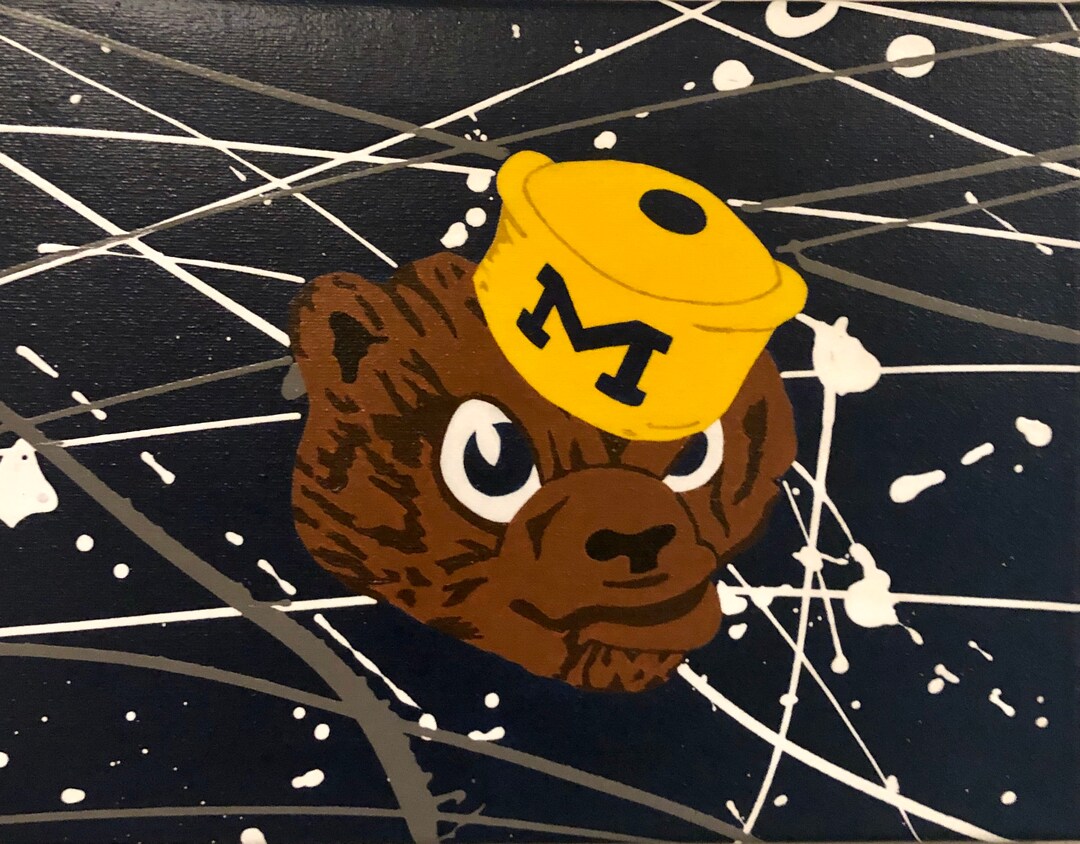 Michigan Wolverine Football Wall Decor, College Dorm Decor, College ...