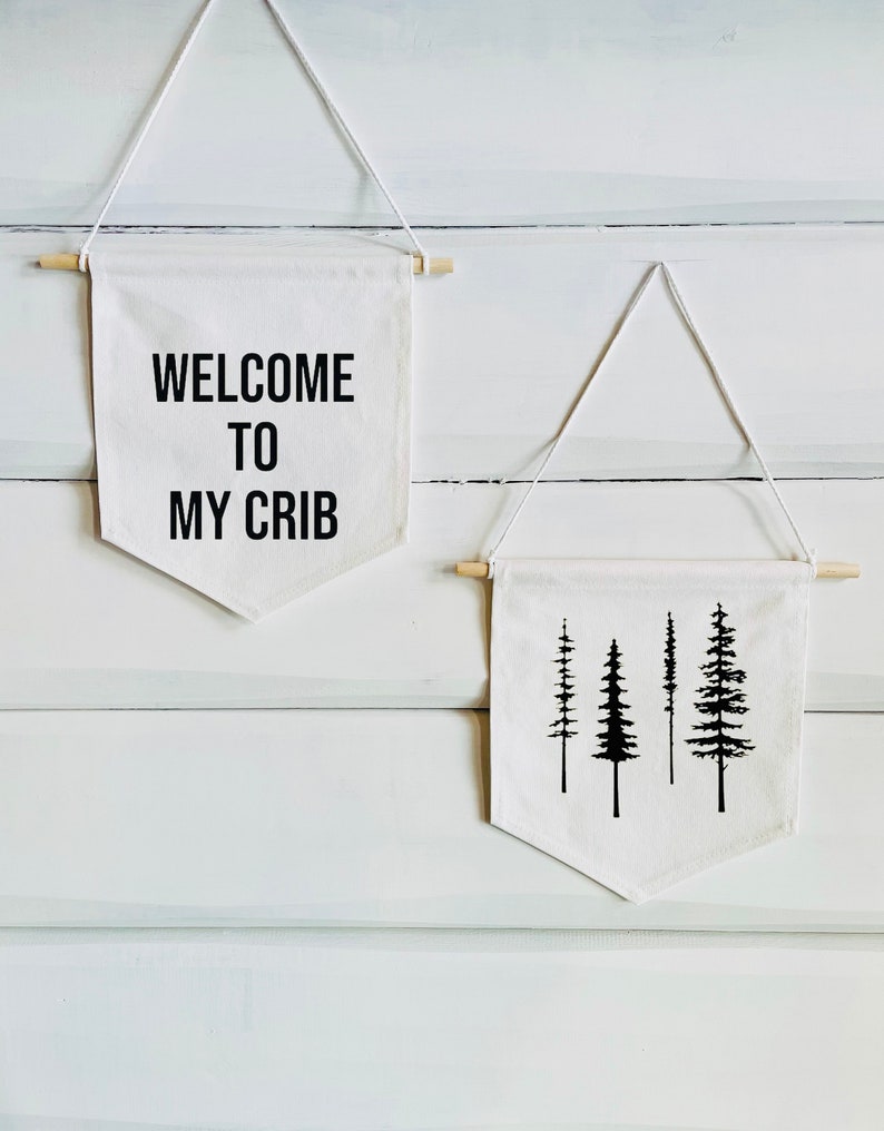 Welcome to My Crib Banner Art Nursery Wall Baby Crib - Etsy