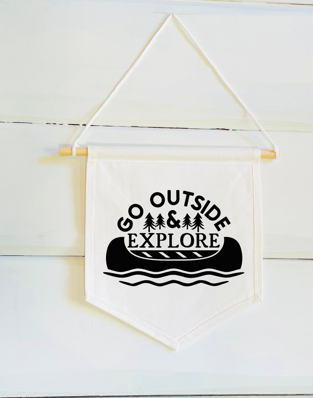 Go Outside and Explore Banner - Woodland Nursery Wall - Kids Wall ...