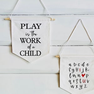Alphabet Banner ABC Banner Wall Daycare Decor Wall Kids Playroom Decor ...