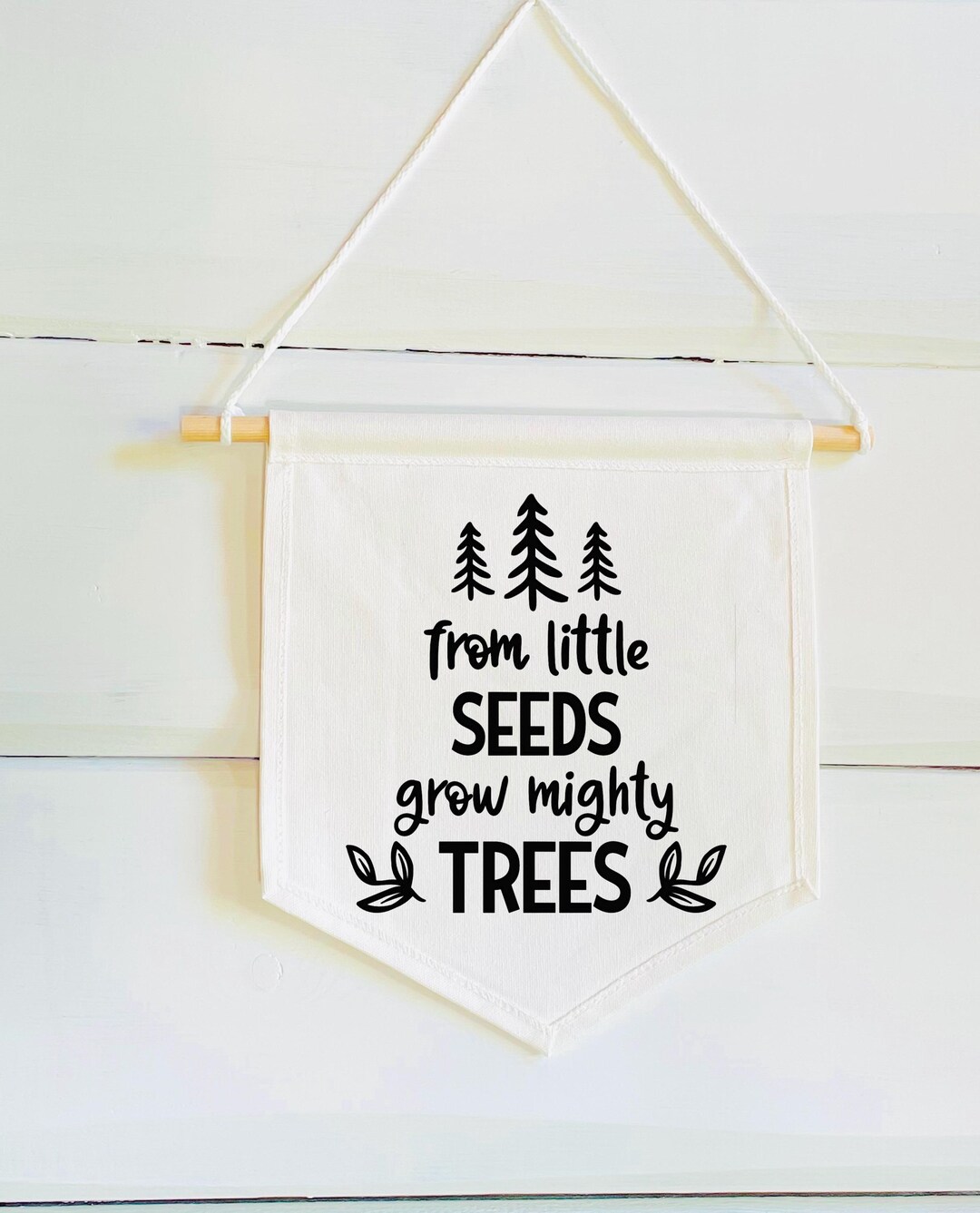From Little Seeds Grow Mighty Trees Banner - Woodland Nursery Wall Art ...