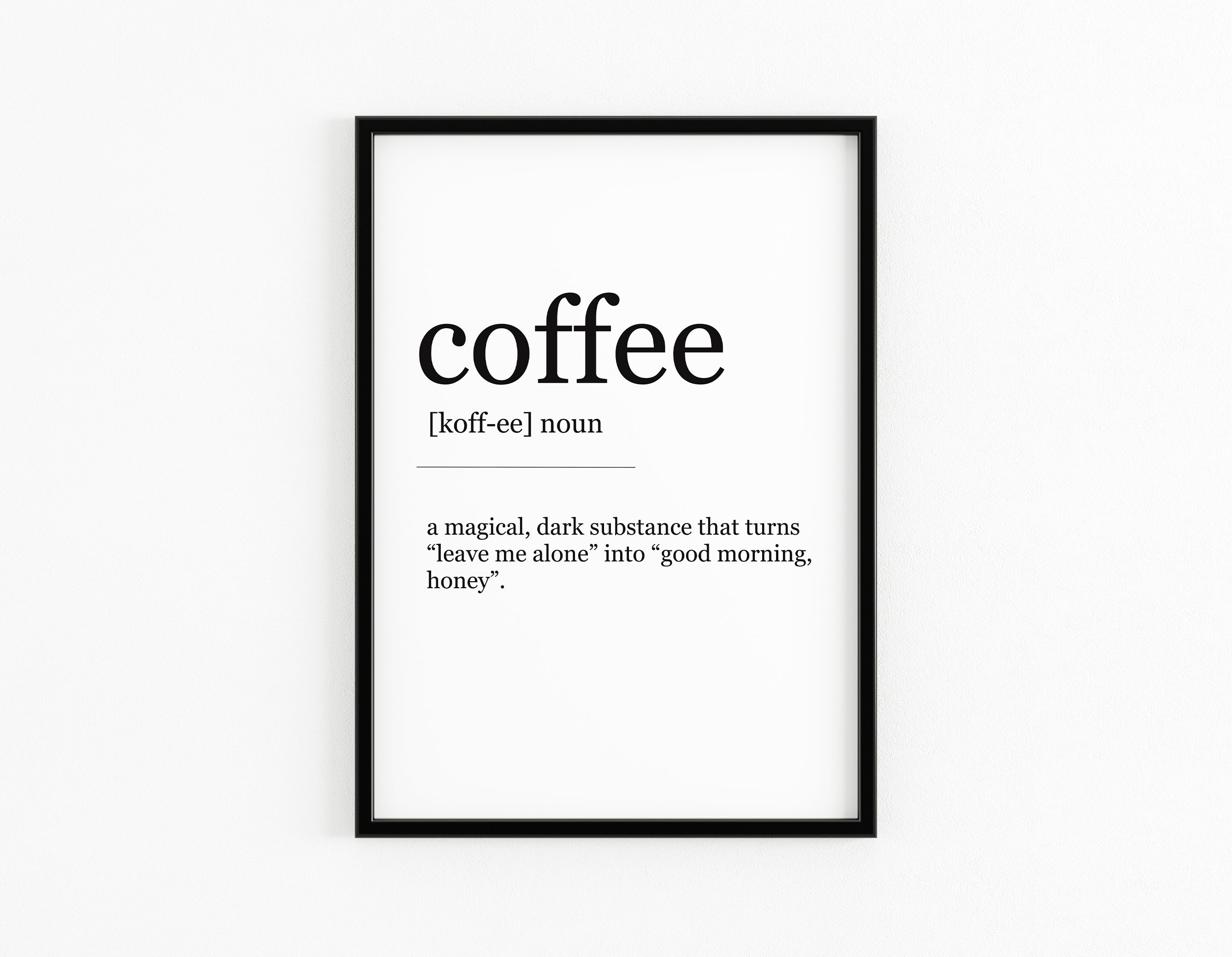 Kaffee Definition Print Definition Prints Wand kunstdruck | Etsy