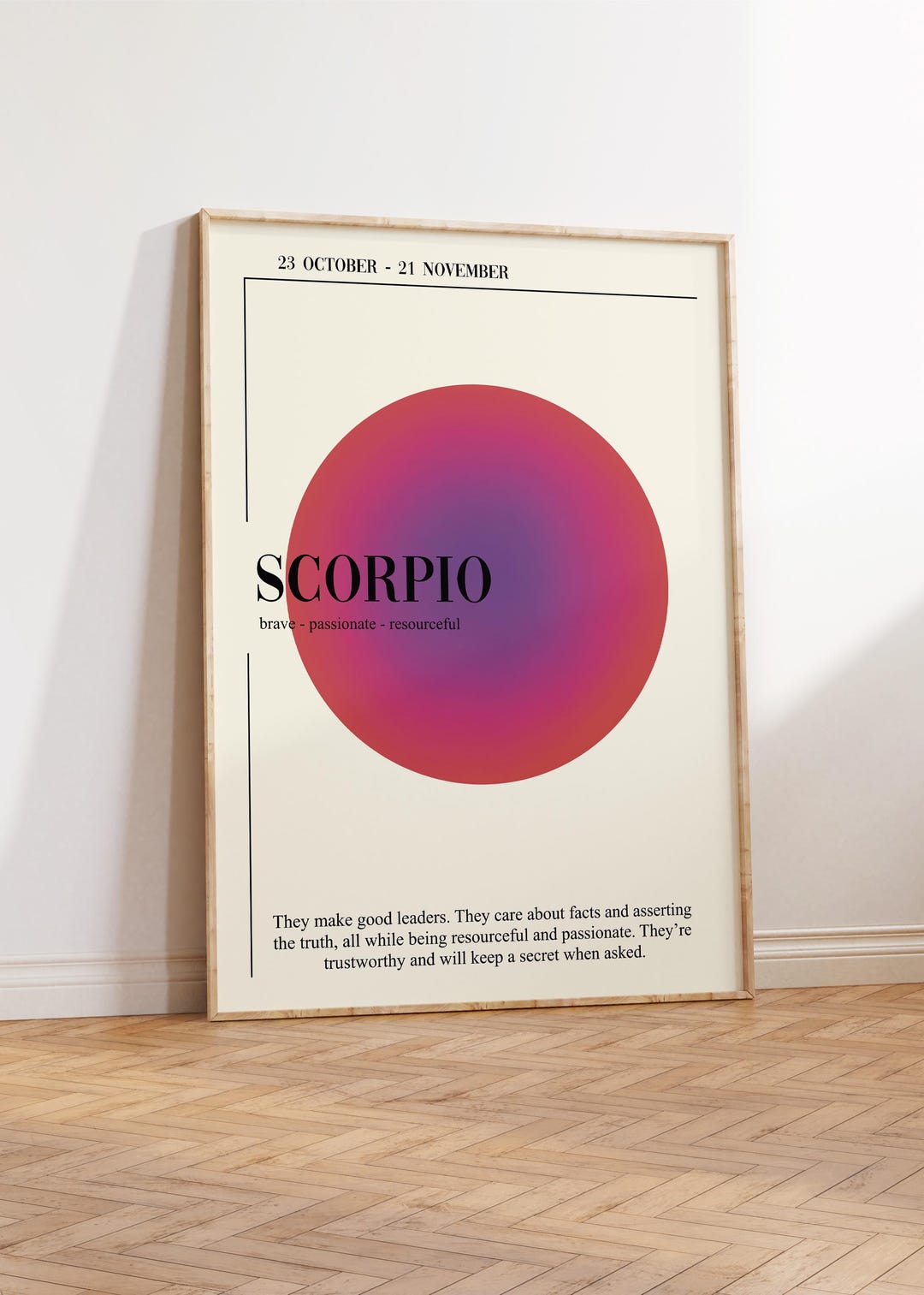 Scorpio Star Sign Poster: Trendy Wall Art (digital Download) - Etsy
