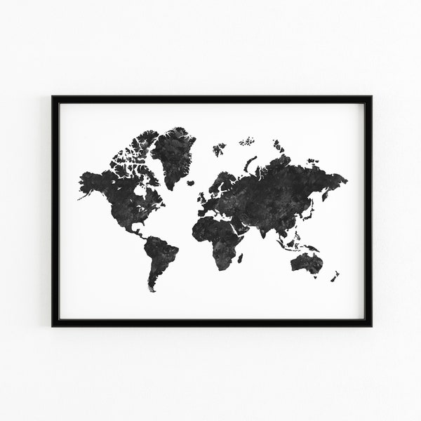 World Map Print - Etsy UK