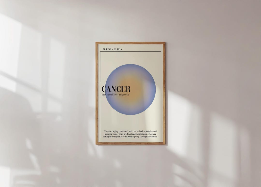 Cancer Poster, Star Signs, Cancer Wall Art, Poster, Printable Wall Art ...