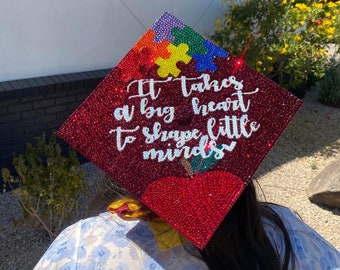 Custom Rhinestone Graduation Cap - Etsy