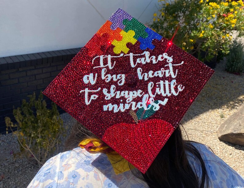 Custom Rhinestone Graduation Cap - Etsy
