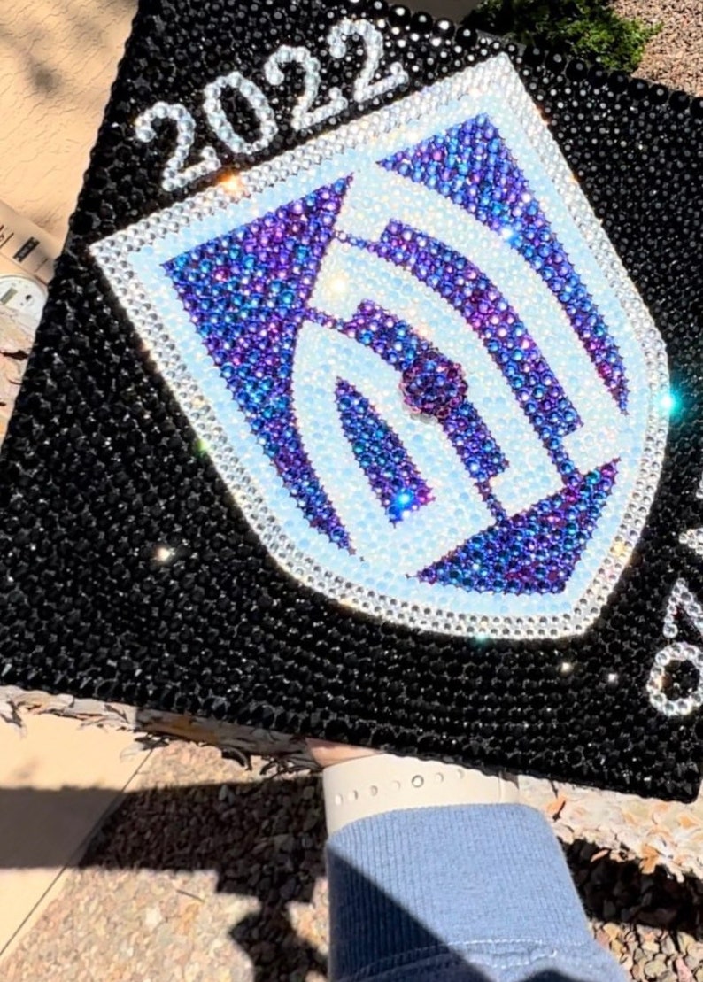 Custom Rhinestone Graduation Cap - Etsy