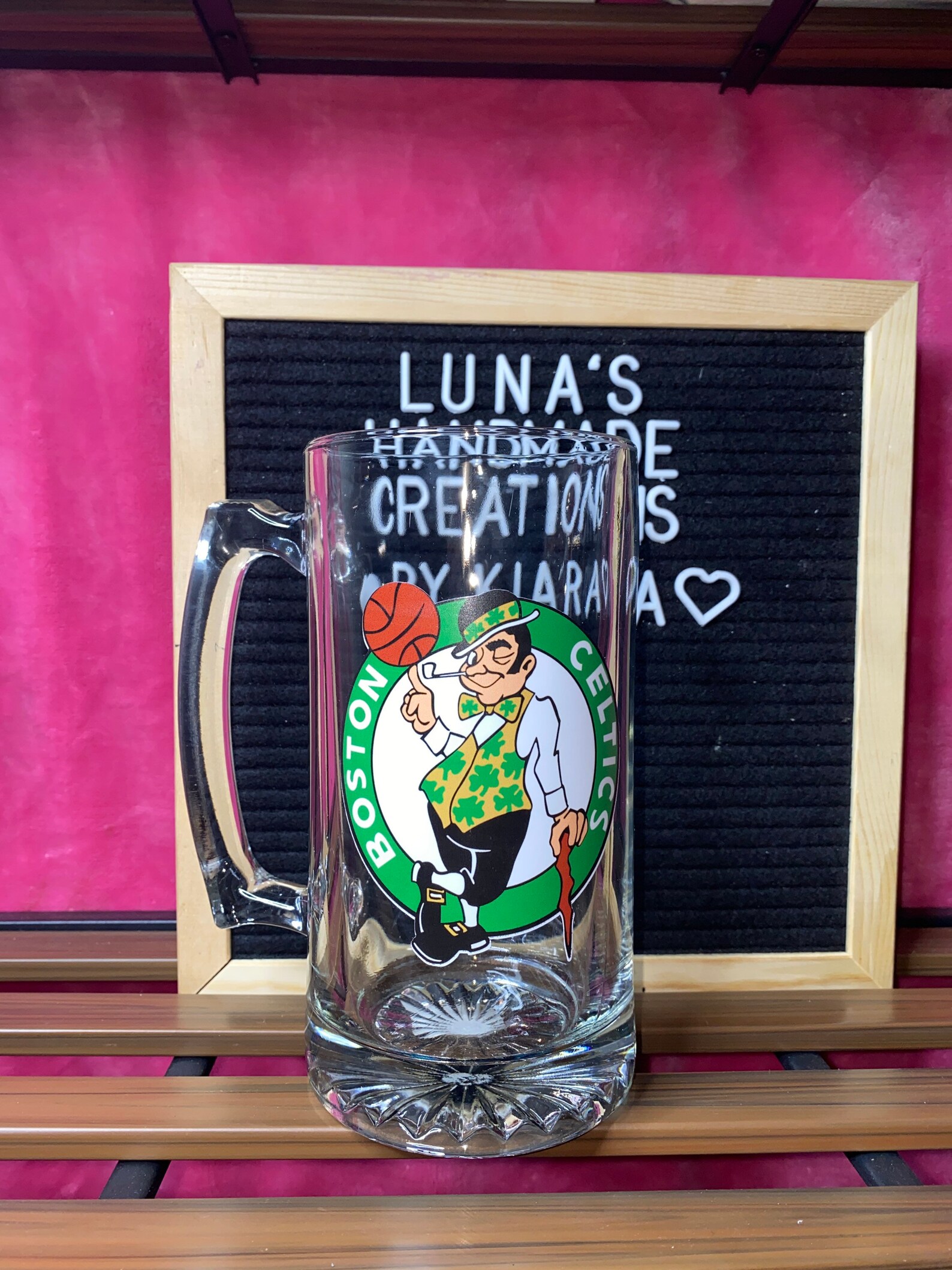 Boston Celtics Beer Mug - Etsy