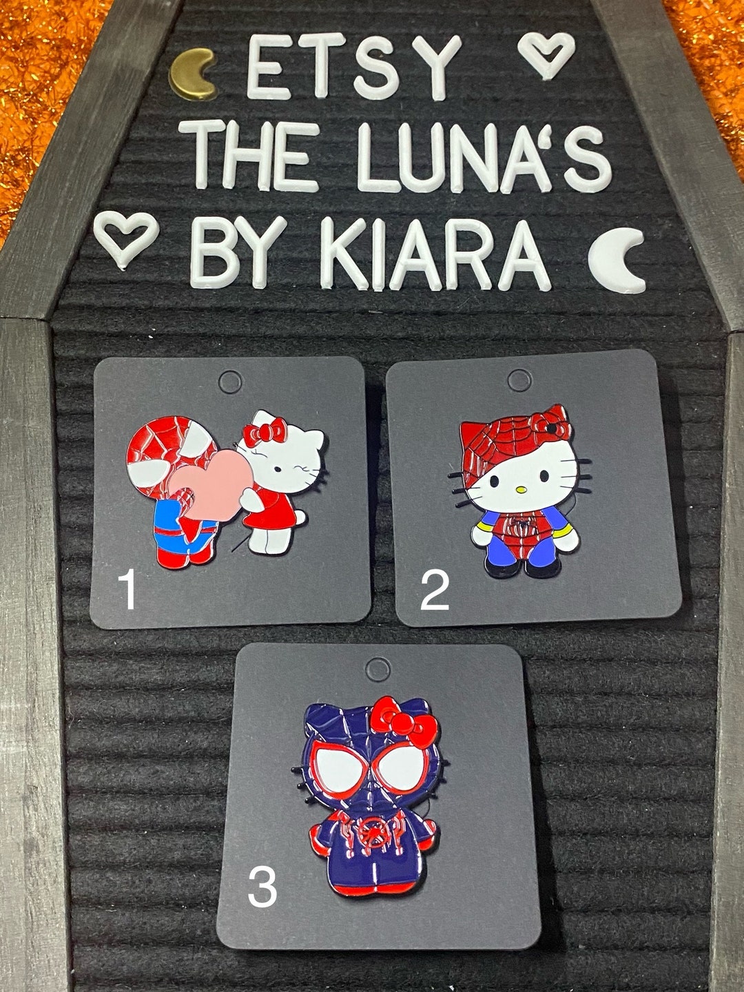 Hello Kitty & Spider-man Pins - Etsy