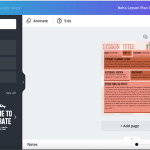 Boho Neutral Plant Teacher Digital Lesson Plan Template - Easy to Use ...