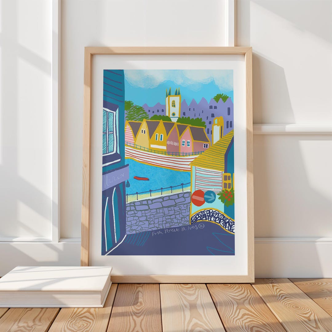 Cobbled Streets Art Print, Coastal Wall Art, Home Decor Prints ...