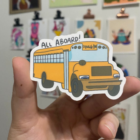 STRUGGLE BUS Waterproof Sticker Laptop Sticker Funny - Etsy