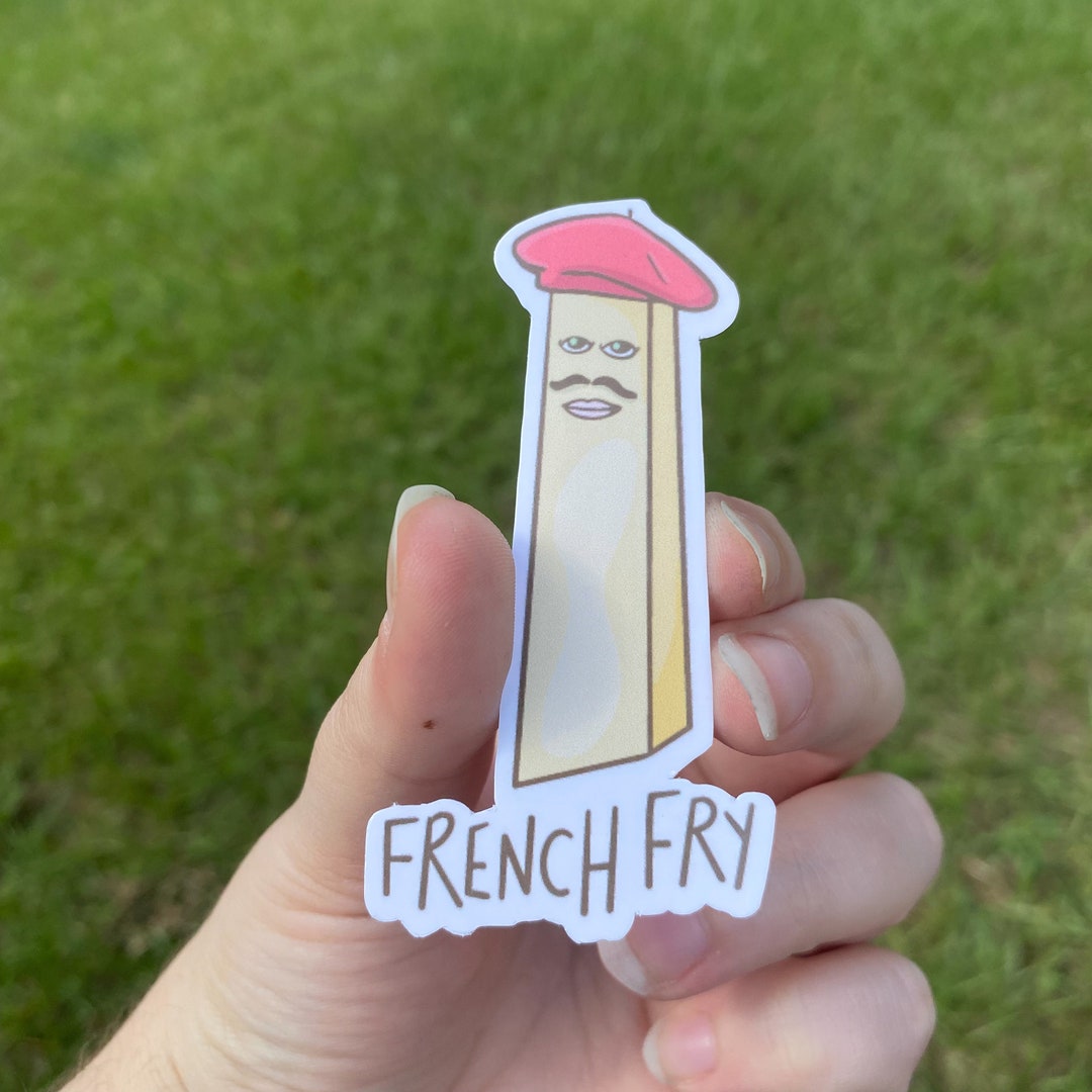 FRENCH FRY Waterproof Sticker | Laptop Sticker | Funny Sticker | Water ...