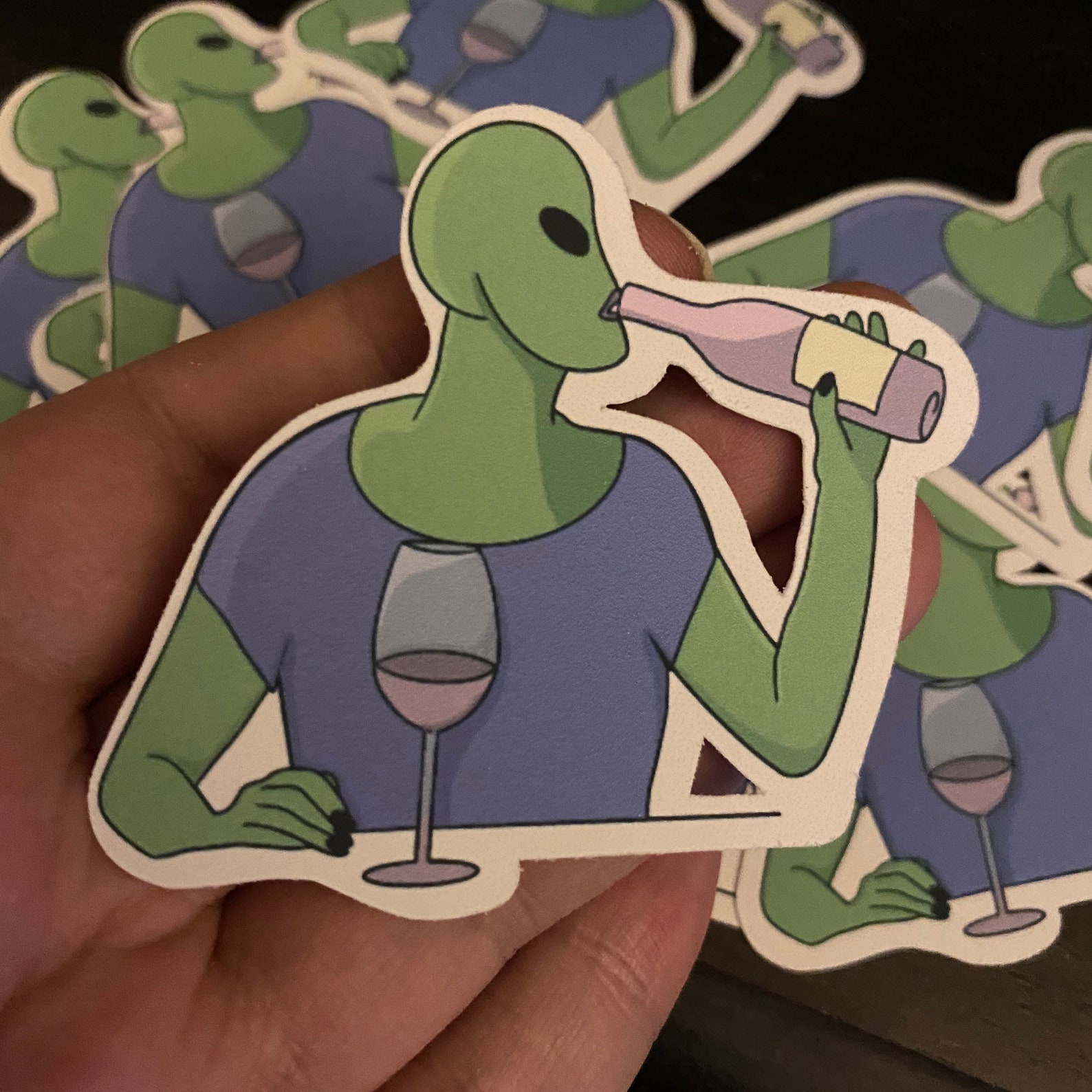 ALIEN WINE: Waterproof Vinyl Sticker for Hydro Flask | Etsy