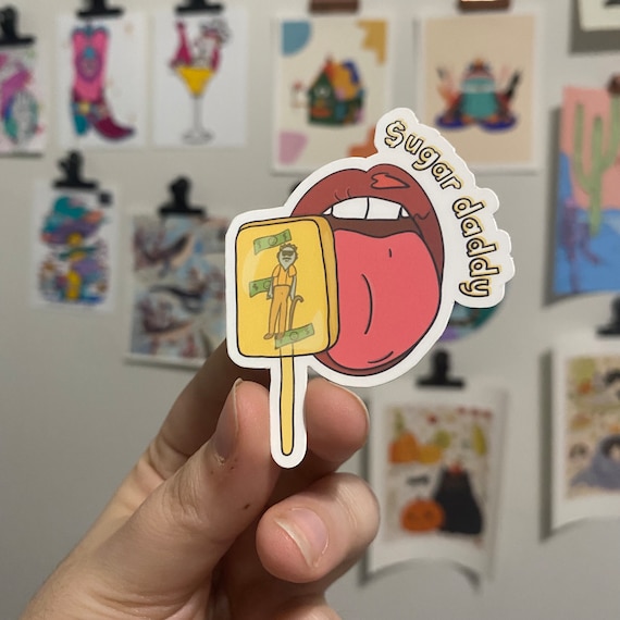 SUGAR DADDY Waterproof Sticker Laptop Sticker Funny - Etsy