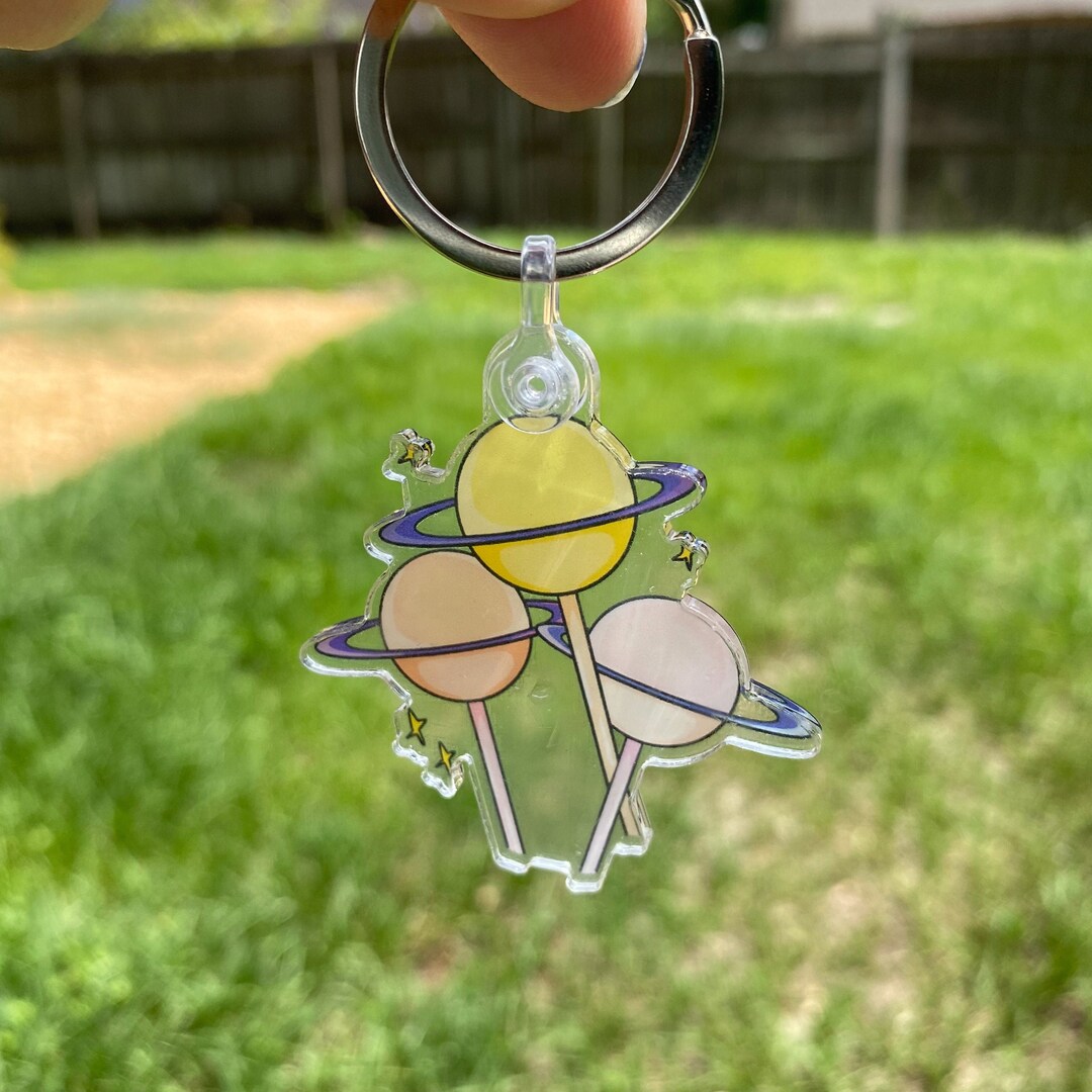 PLANET POPS Keychain / Cute Keychain / Custom Acrylic Keychain / Gift ...