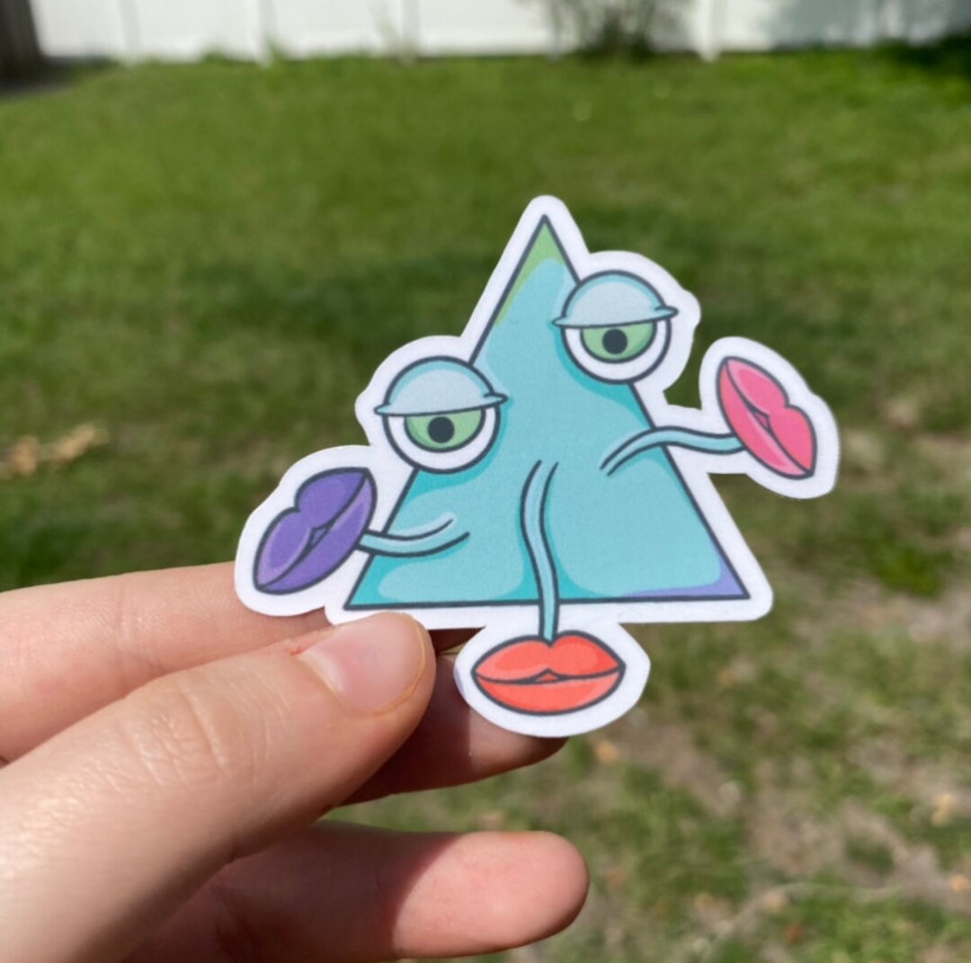 Geometric Face Waterproof Sticker | Laptop Sticker | Funny Sticker ...
