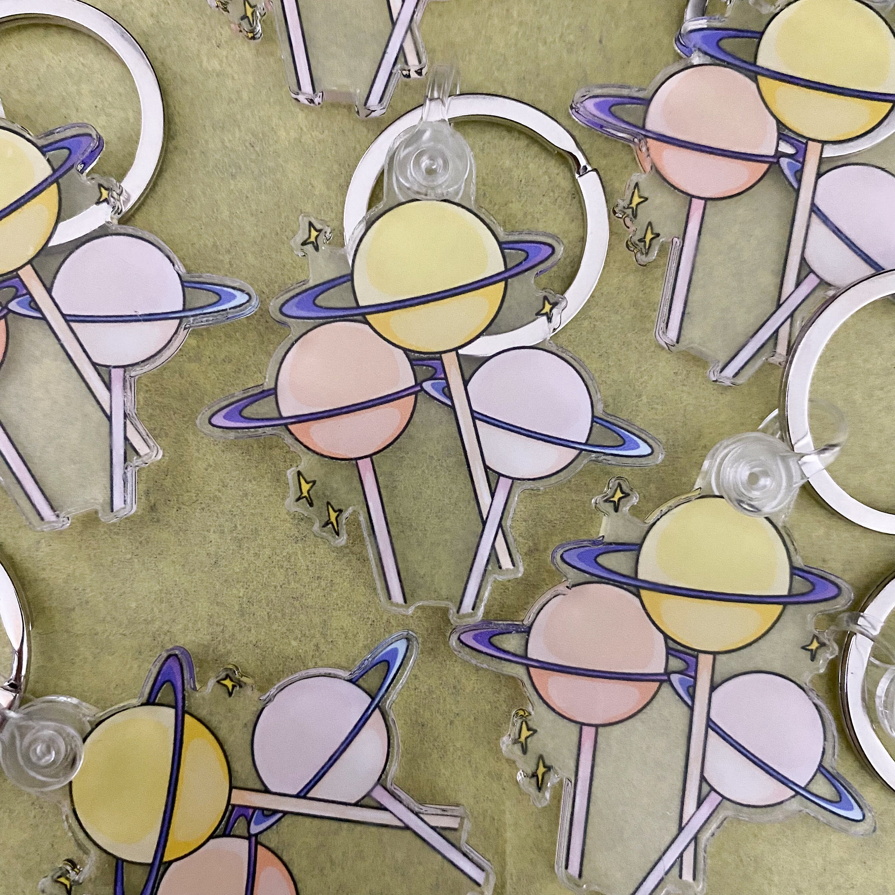 PLANET POPS Keychain / Cute Keychain / Custom Acrylic Keychain | Etsy