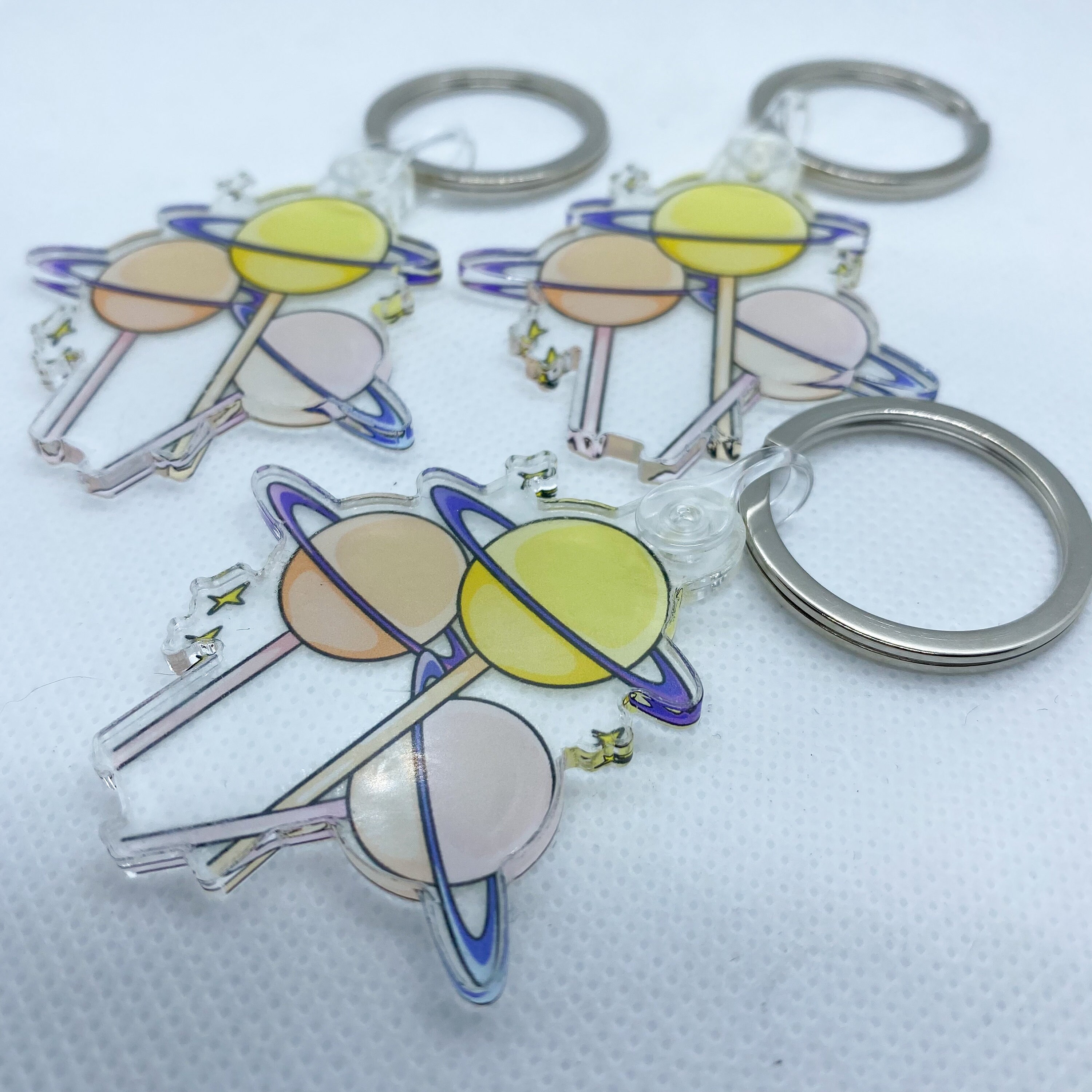 PLANET POPS Keychain / Cute Keychain / Custom Acrylic Keychain | Etsy