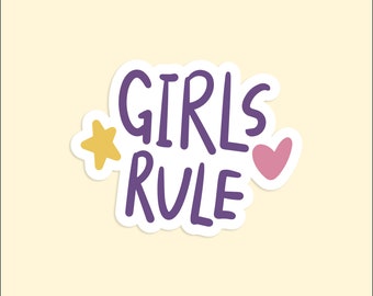 Girls Rule Boys Drool Die-cut Sticker Y2K Girl Power Girly Gen Z - Etsy