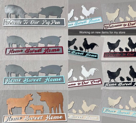 Farm Animal Signs SVG FILE ONLY No Physical Product Shipped - Etsy
