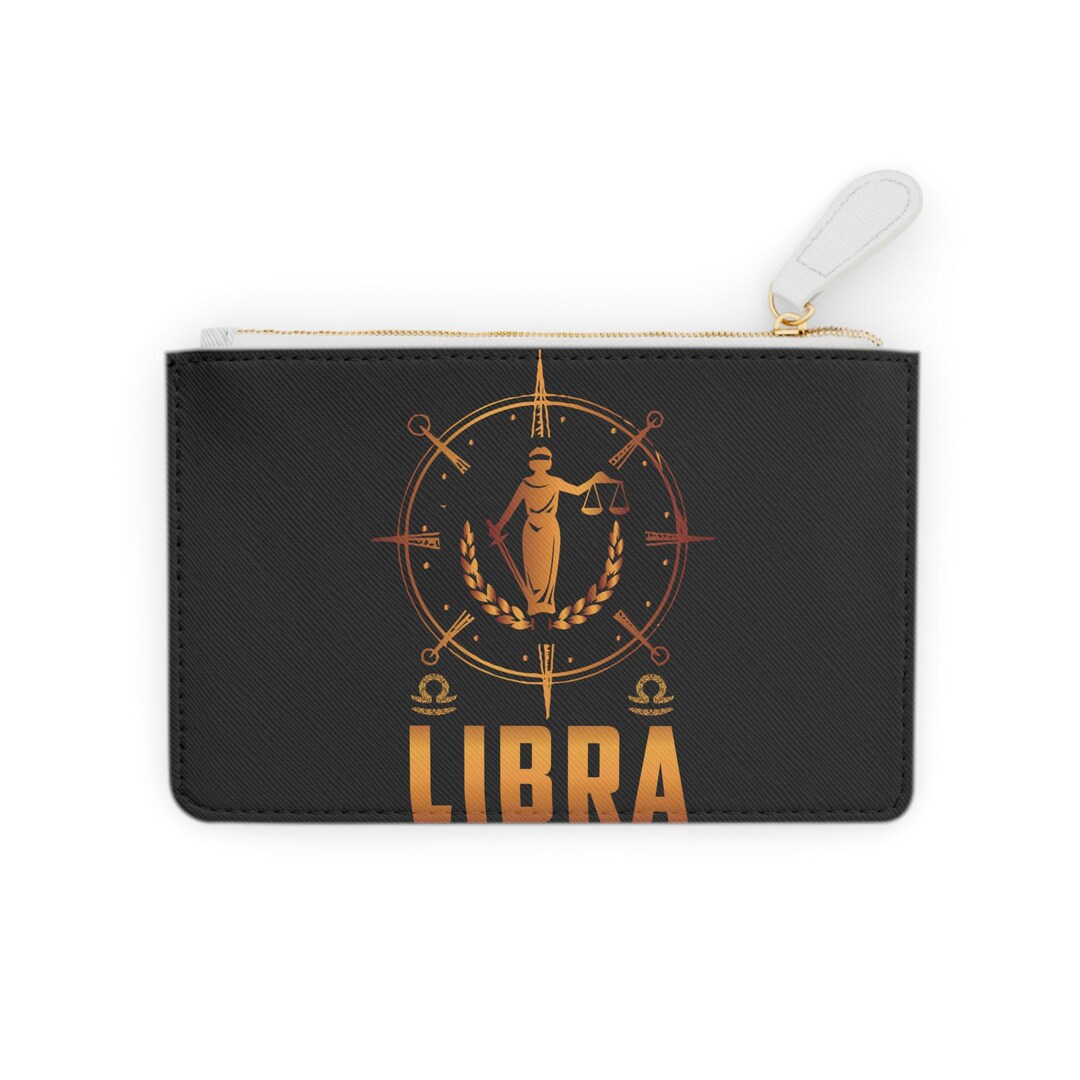 Black Libra Mini Clutch Bag Zodiac Style Handbag for Women, Purse ...