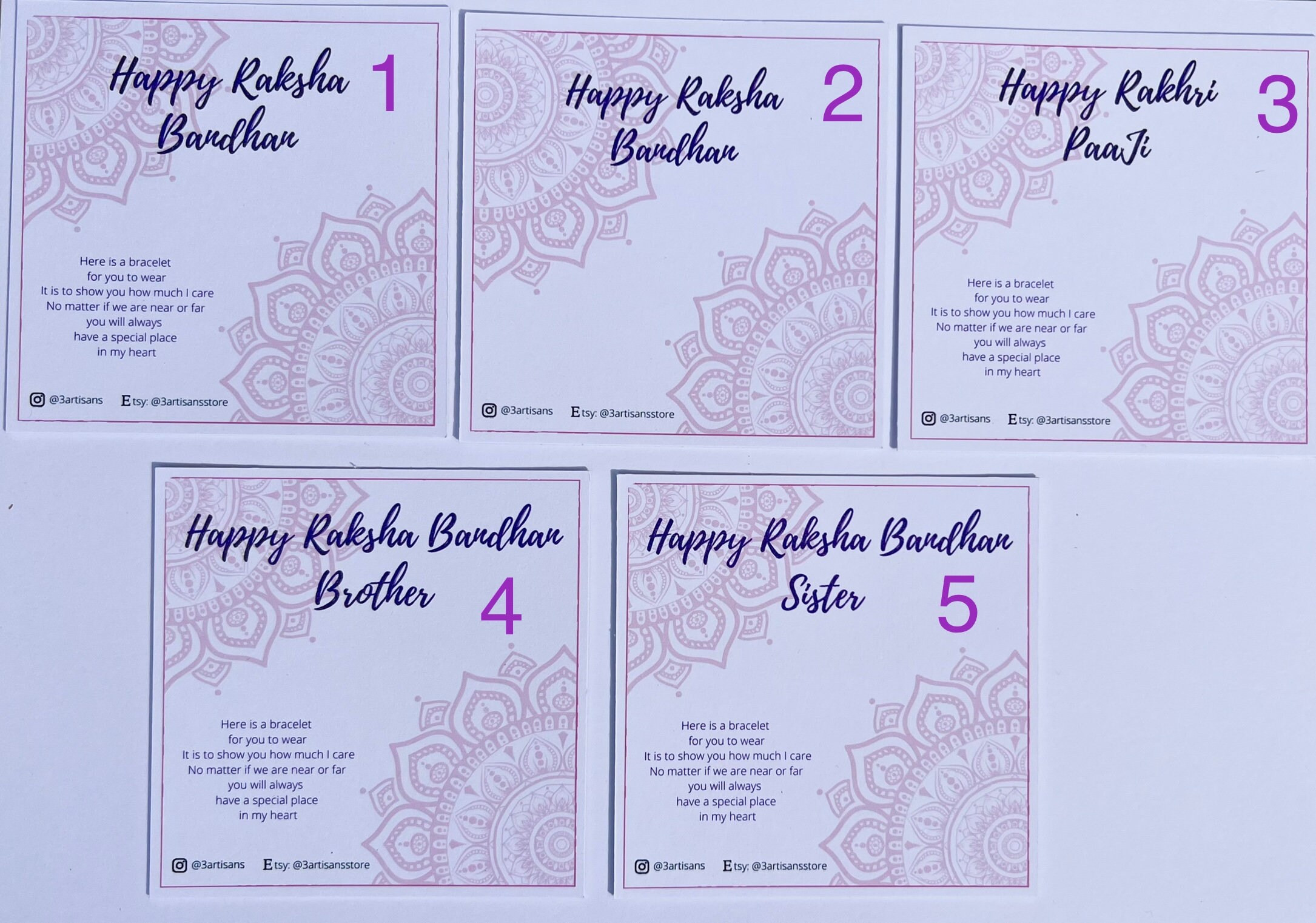 4 Pack Rakhri Raksha Bandhan Gift Rakhree Rakhi Bracelets - Etsy