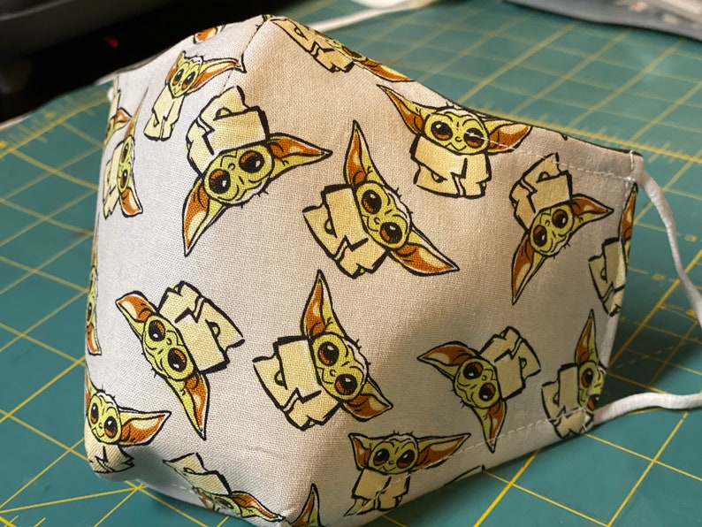 Grogu From the Mandalorian Series Handmade Face Mask. Baby | Etsy