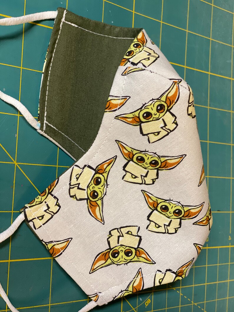 Grogu From the Mandalorian Series Handmade Face Mask. Baby | Etsy