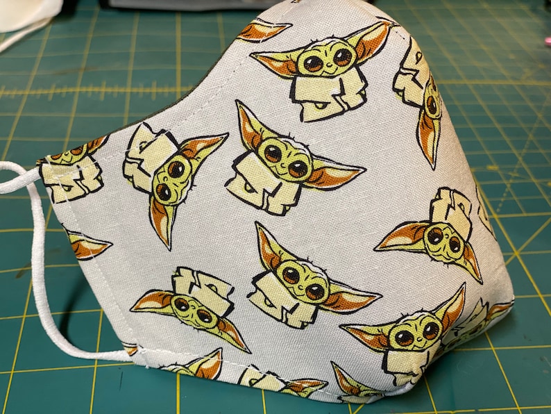 Grogu From the Mandalorian Series Handmade Face Mask. Baby - Etsy