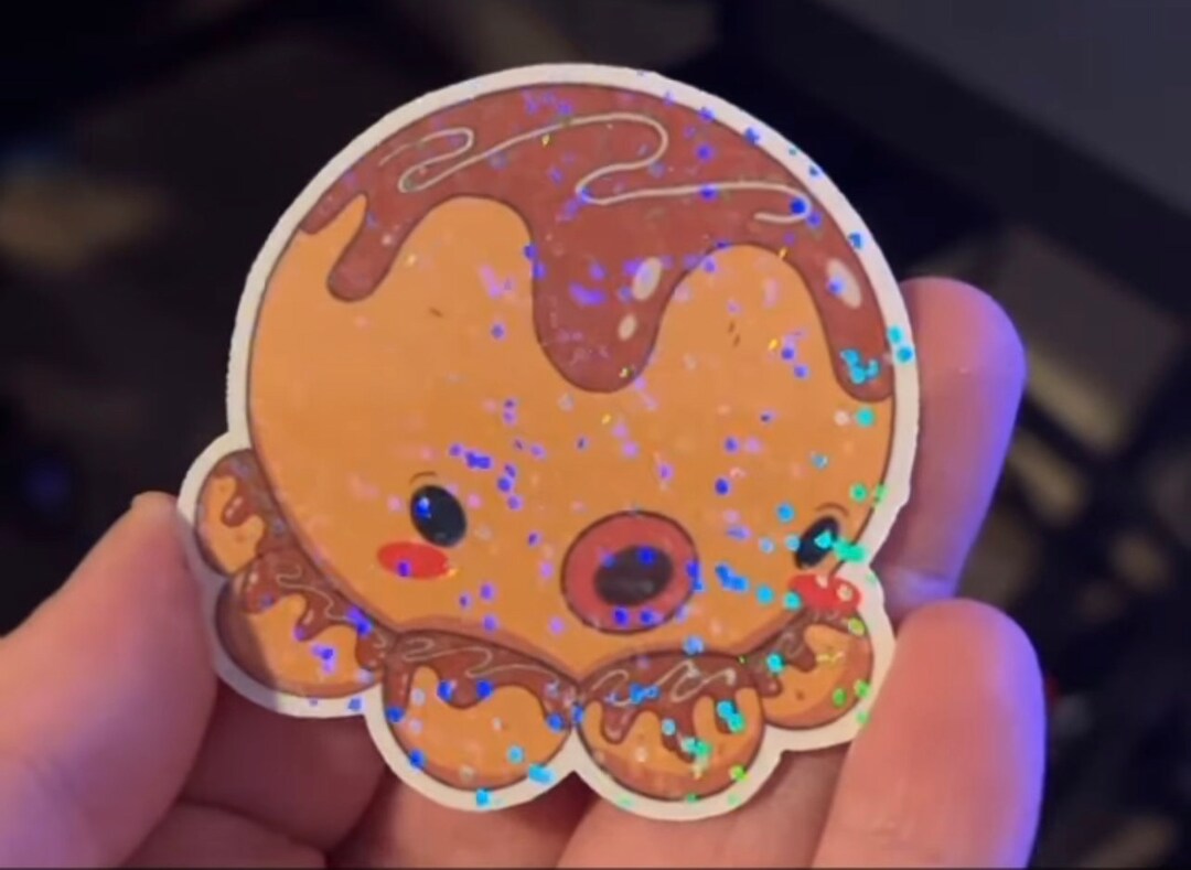 Cute Sticker Takoyaki Octopus Cute Food Animal Sticker - Etsy