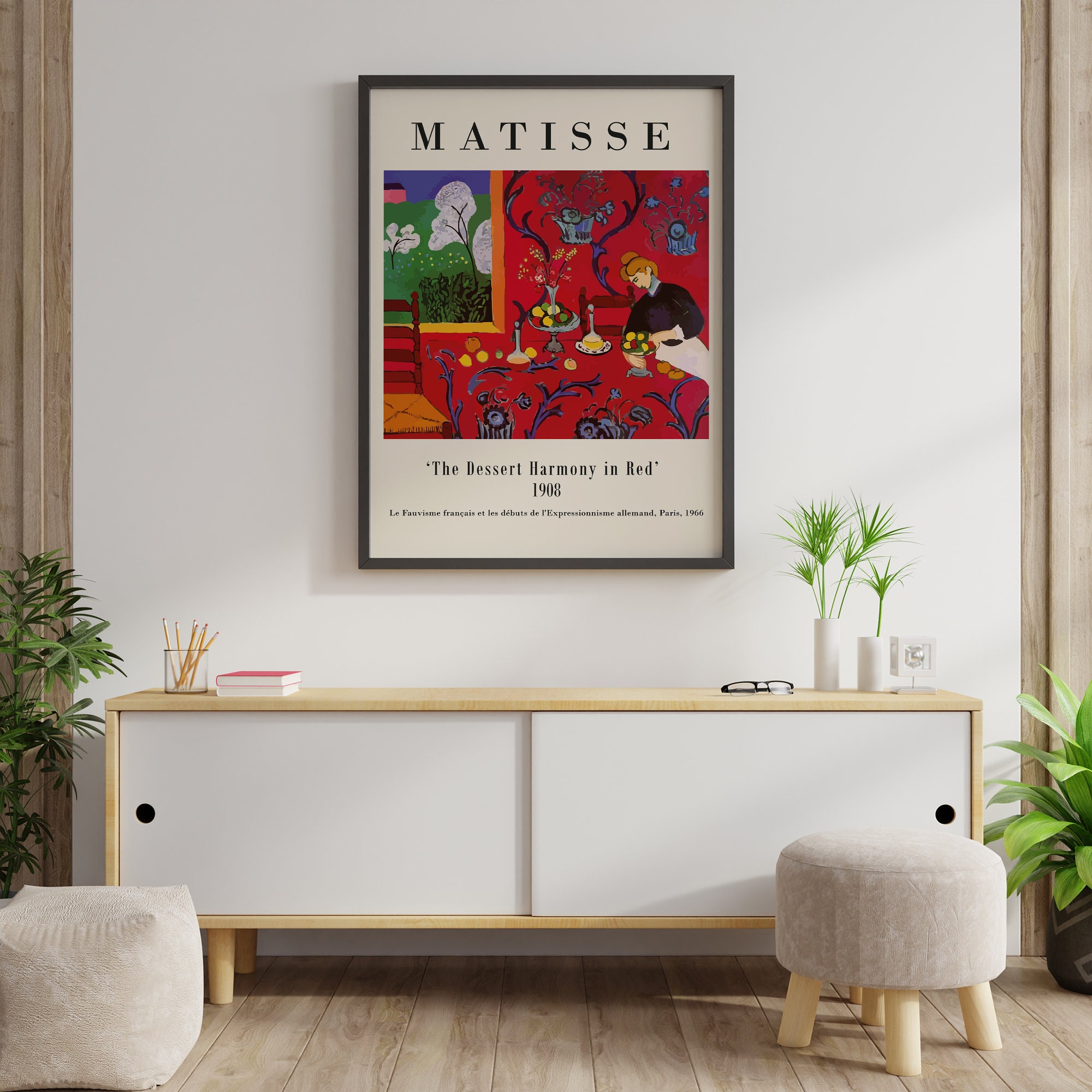 The Dessert Harmony In Red 1908 Remake Art Henri Matisse | Etsy