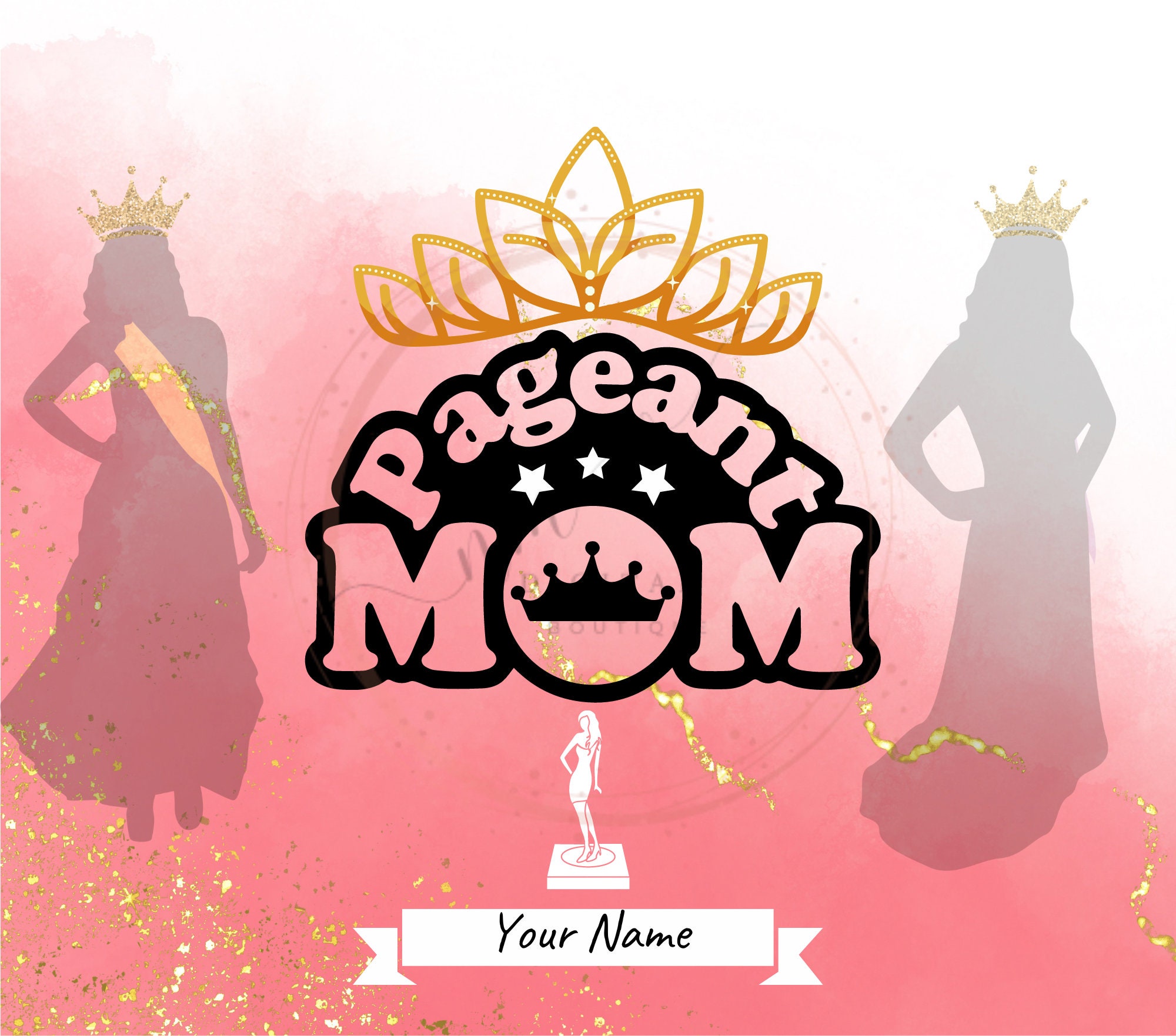 Pageant Mom 20oz Tumbler Wrap Sublimation Design, 20 Oz Skinny Tumbler ...