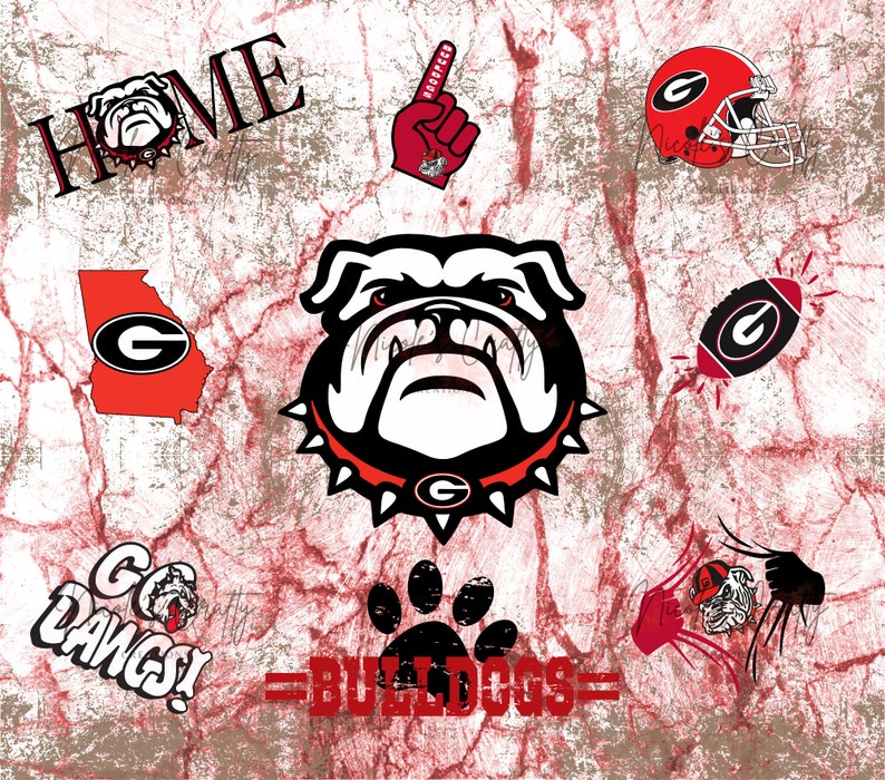 GA Bulldogs 20oz Skinny Tumbler Wrap Sublimation Design - Etsy