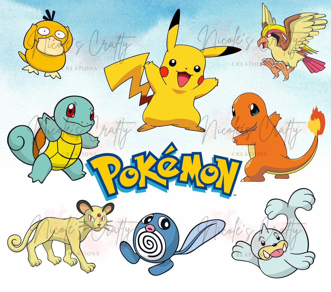 Pokémon 20oz Skinny Tumbler Wrap Sublimation Design - Etsy