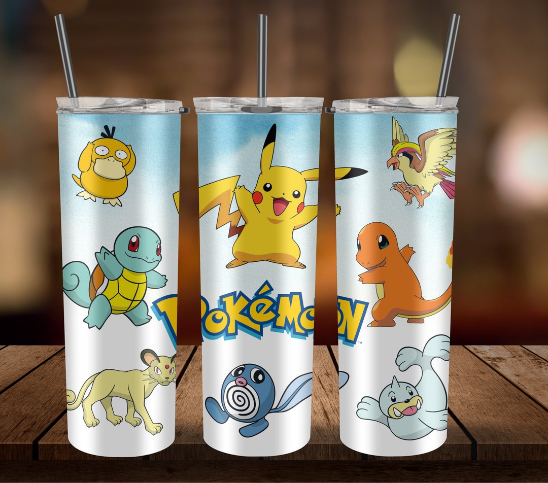 Pokémon 20oz Skinny Tumbler Wrap Sublimation Design - Etsy