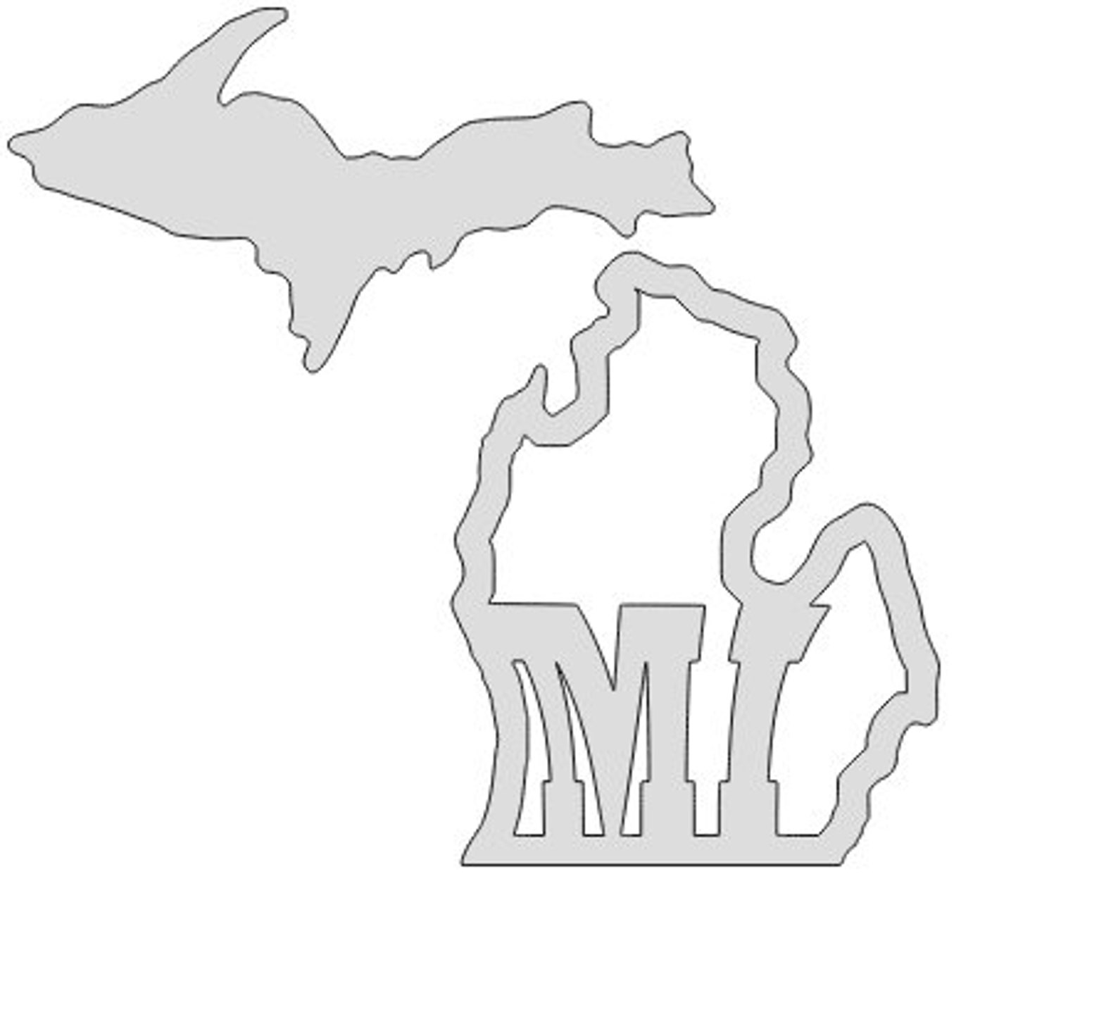 Michigan State Decal Outline 4 Designs Available | Etsy