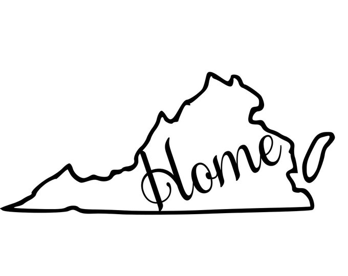 Virginia State Decal Outline - Etsy