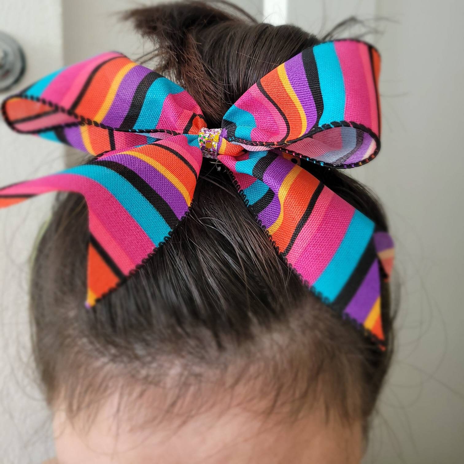 Chongo/ messy hair Bow/ Moño de niñas/5 de mayo/mes hispano/ | Etsy