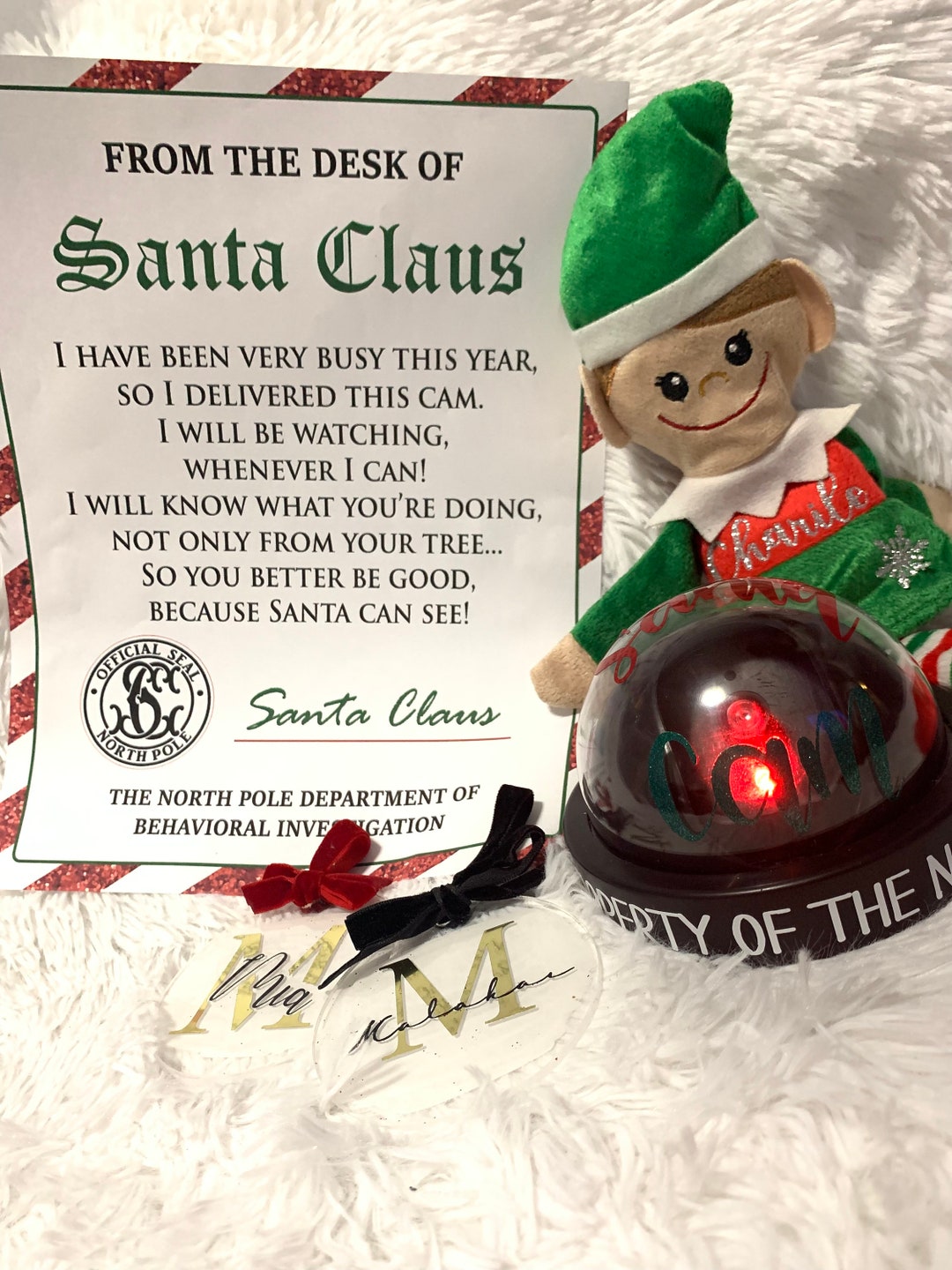 Elf on the Shelf personalized Elf With Santa Cam Santa Cam Christmas ...