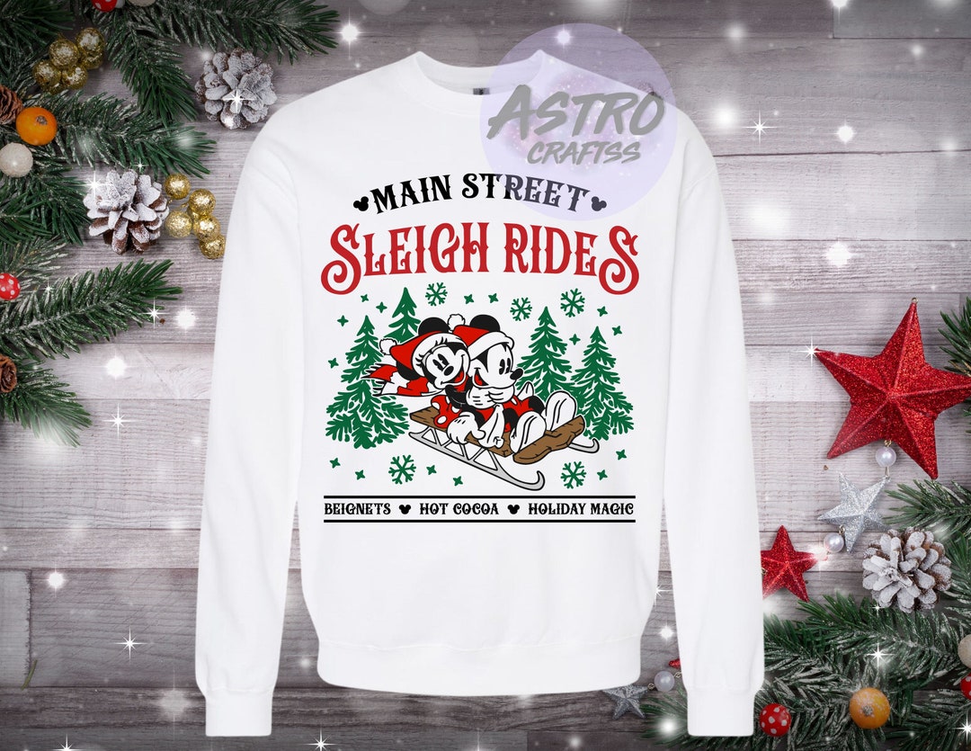 Vintage Main Street Sweater Disney Christmas Sweaters - Etsy