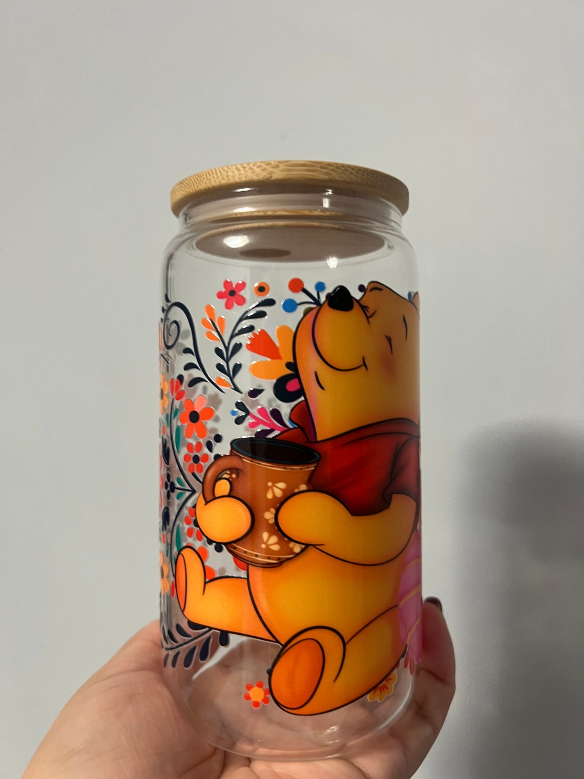 Concha Bear Glass Cup | Winnie Concha Cup| Pan Season Cup | - Etsy