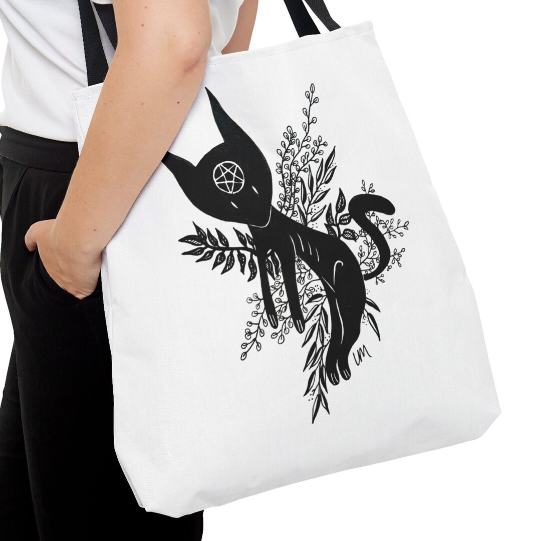 Pentacle Kitty Cat Tote Bag All Over Print AOP - Etsy