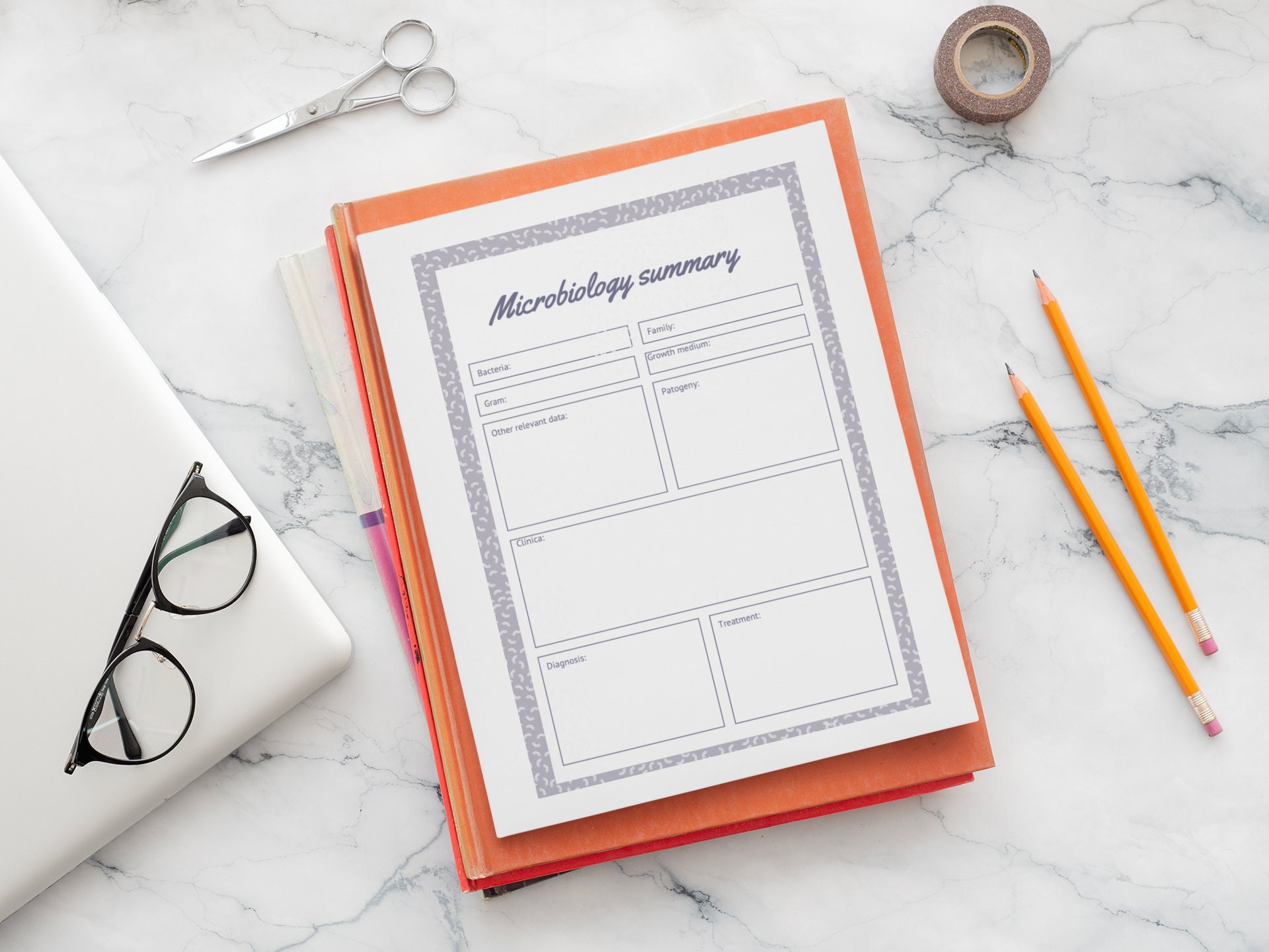 Microbiology Template Digital Printable - Etsy