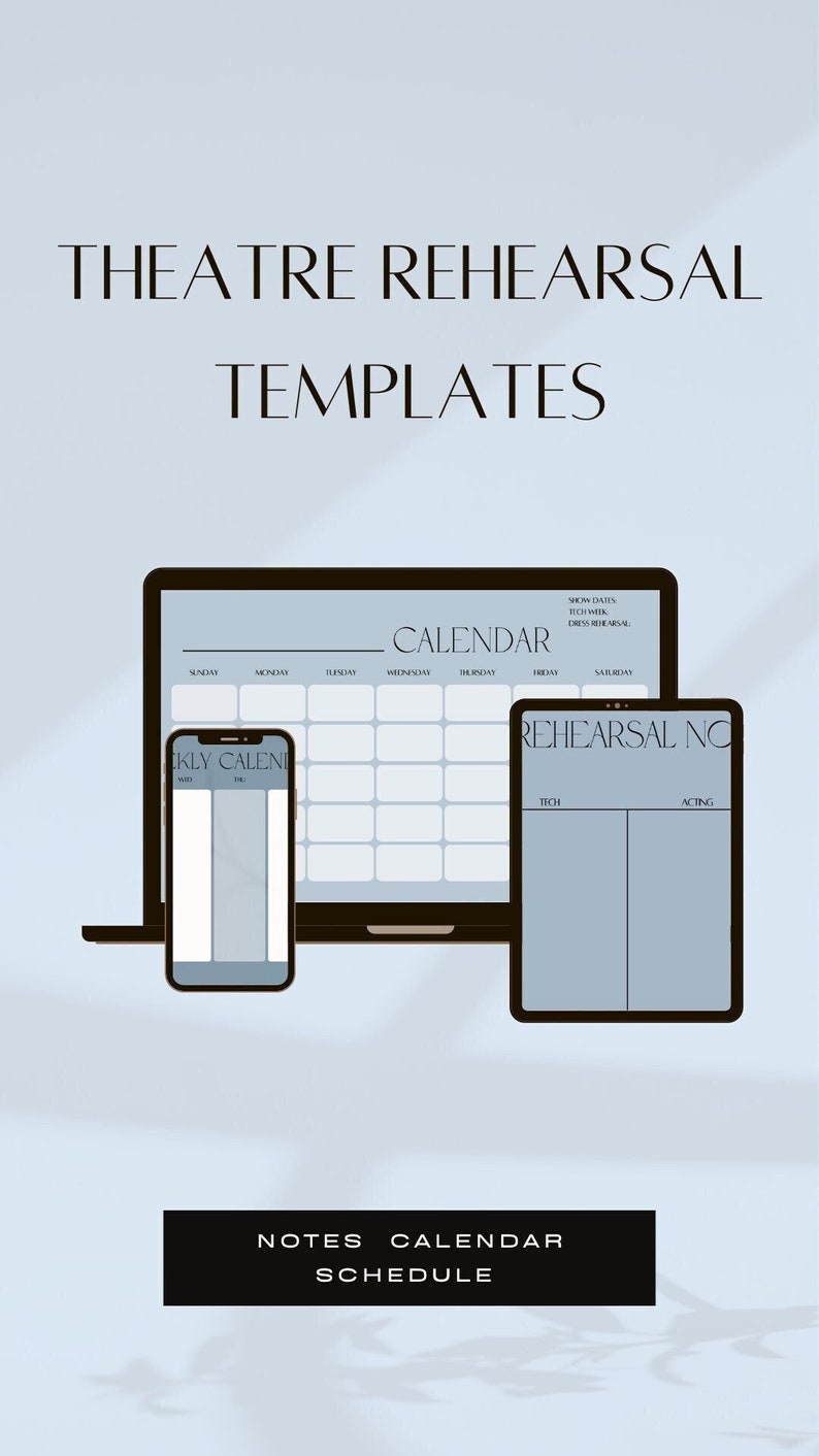 Theater Director Rehearsal Templates | Minimalistic Teacher/director ...