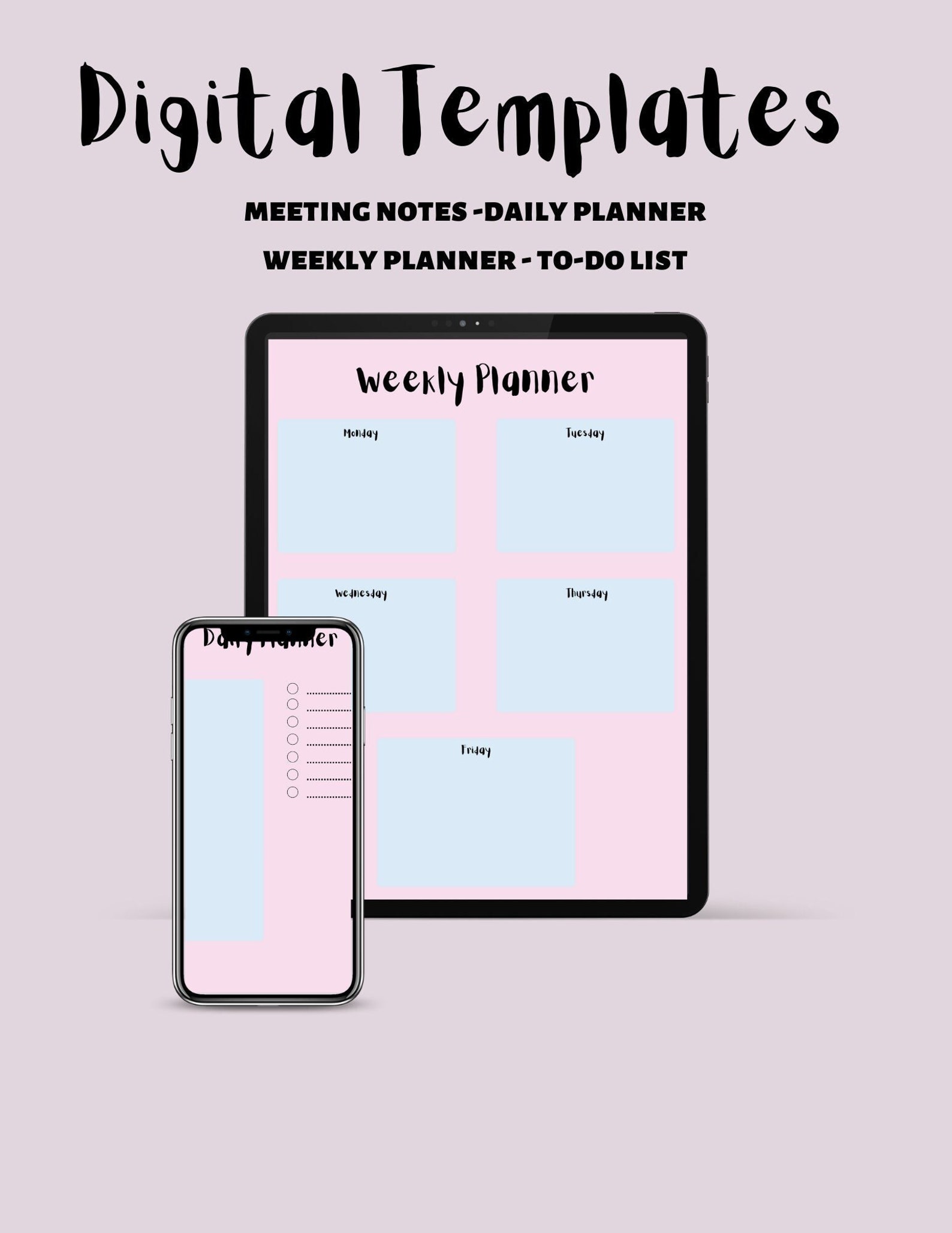 Digital Meeting Notes, Planner, To-do List - Goodnotes Templates - Etsy