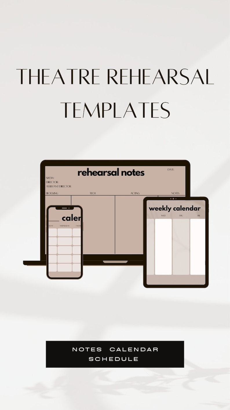 Theatre Rehearsal Notes Template | Drama Teacher, Director, Theater ...
